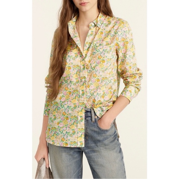 J. Crew | Tops | J Crew Liberty Art Fabrics Classicfit Shirt In Elysian ...
